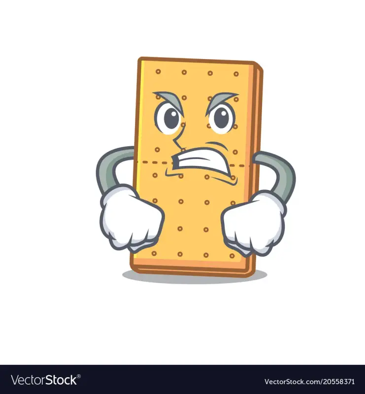 angry graham cookies mascot cartoon vector 20558371 — Postimages