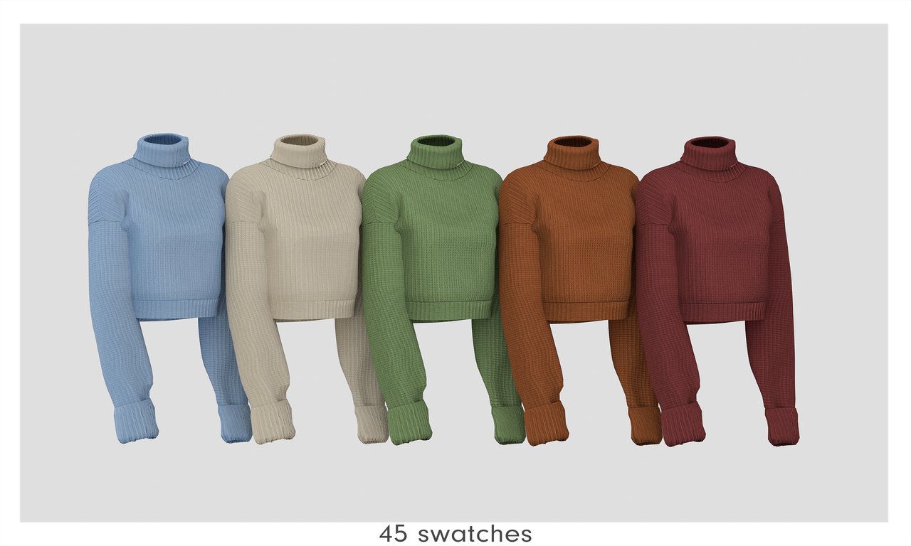 Elliesimple - Long Sleeves Sweater - The Sims 4 Create a Sim - CurseForge