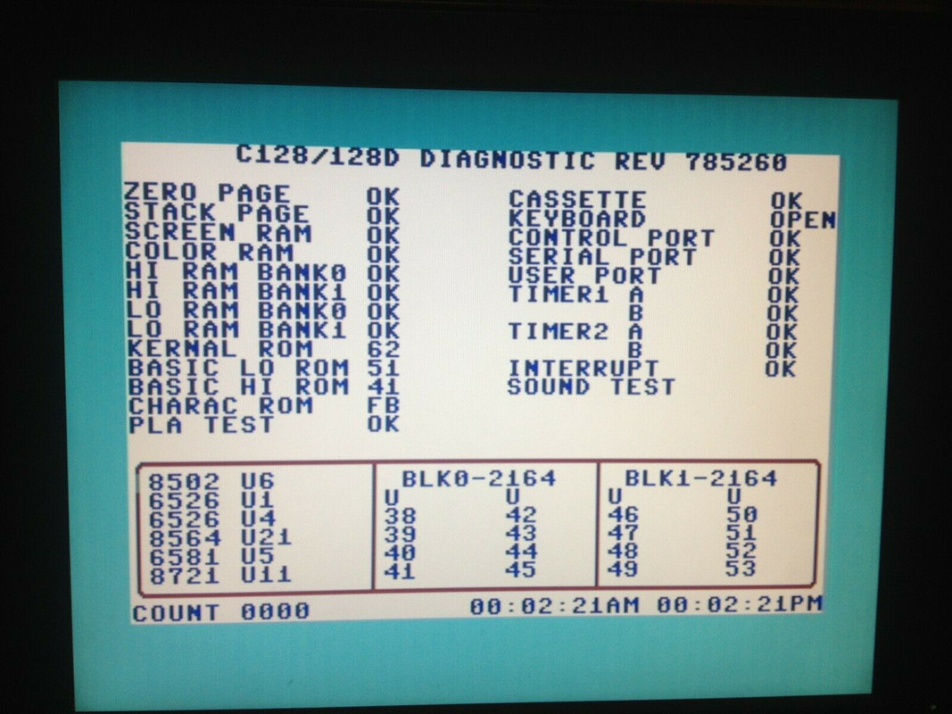 C128 Diagnostica schermata — Postimages