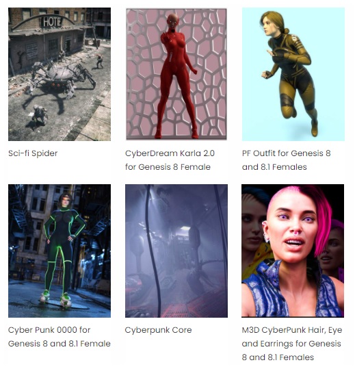 (FILLED 30-11-2021) Cyber Dream Bundle - Free Daz 3D Models
