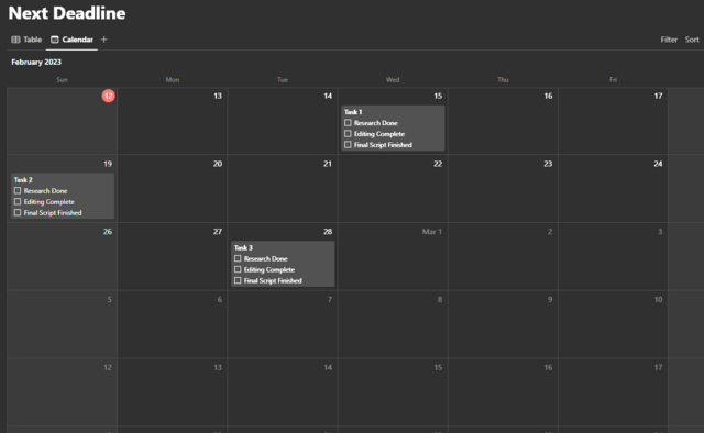 Calendar View Issue Display Card On All Dates For Record Rnotion 9331