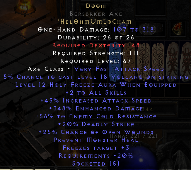 Ft -56% Doom Berserker Axe - Topic - d2jsp