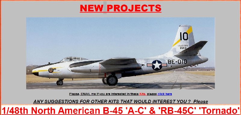 1/48 - North American B-45A/ & RB-45C Tornado vacuform kits by Sanger ...