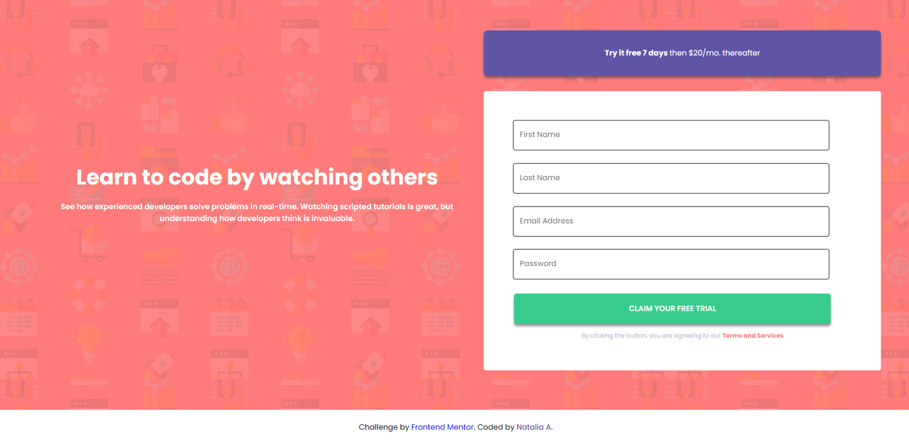 Github Natnatnada Intro Component With Sign Up Form This Is A