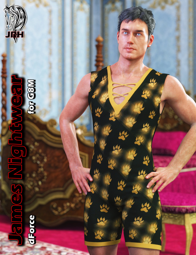 JRH DForce James Nightwear For G8M - Free Daz 3D Models