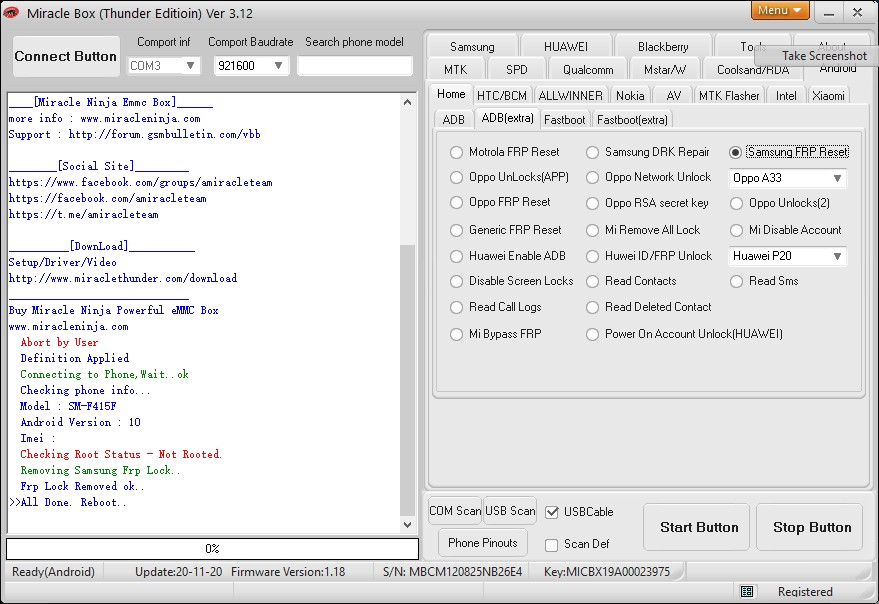 Samsung f41 frp remove done by miracle thunder (Success) - GSM-Forum