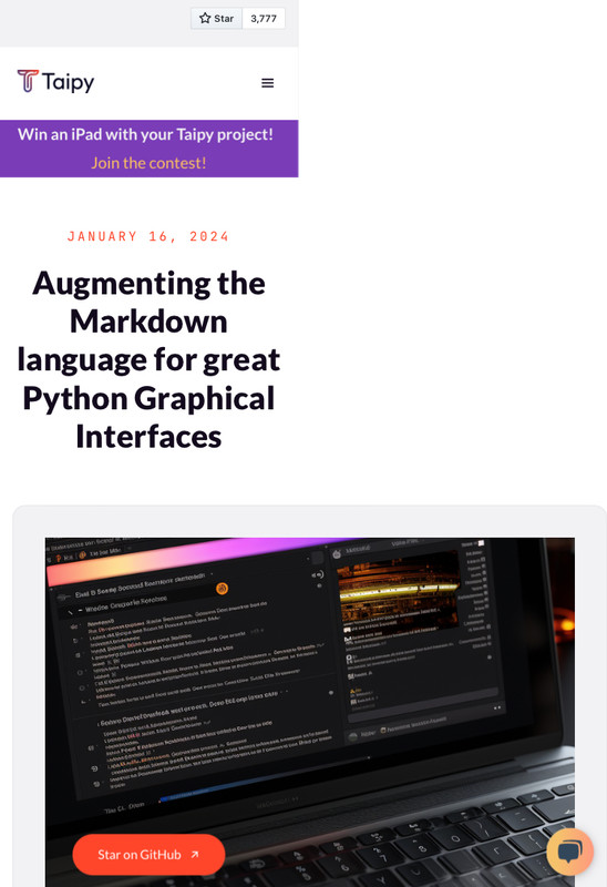 Augmenting the Markdown Language for Great Python Graphical Interfaces | Hacker News