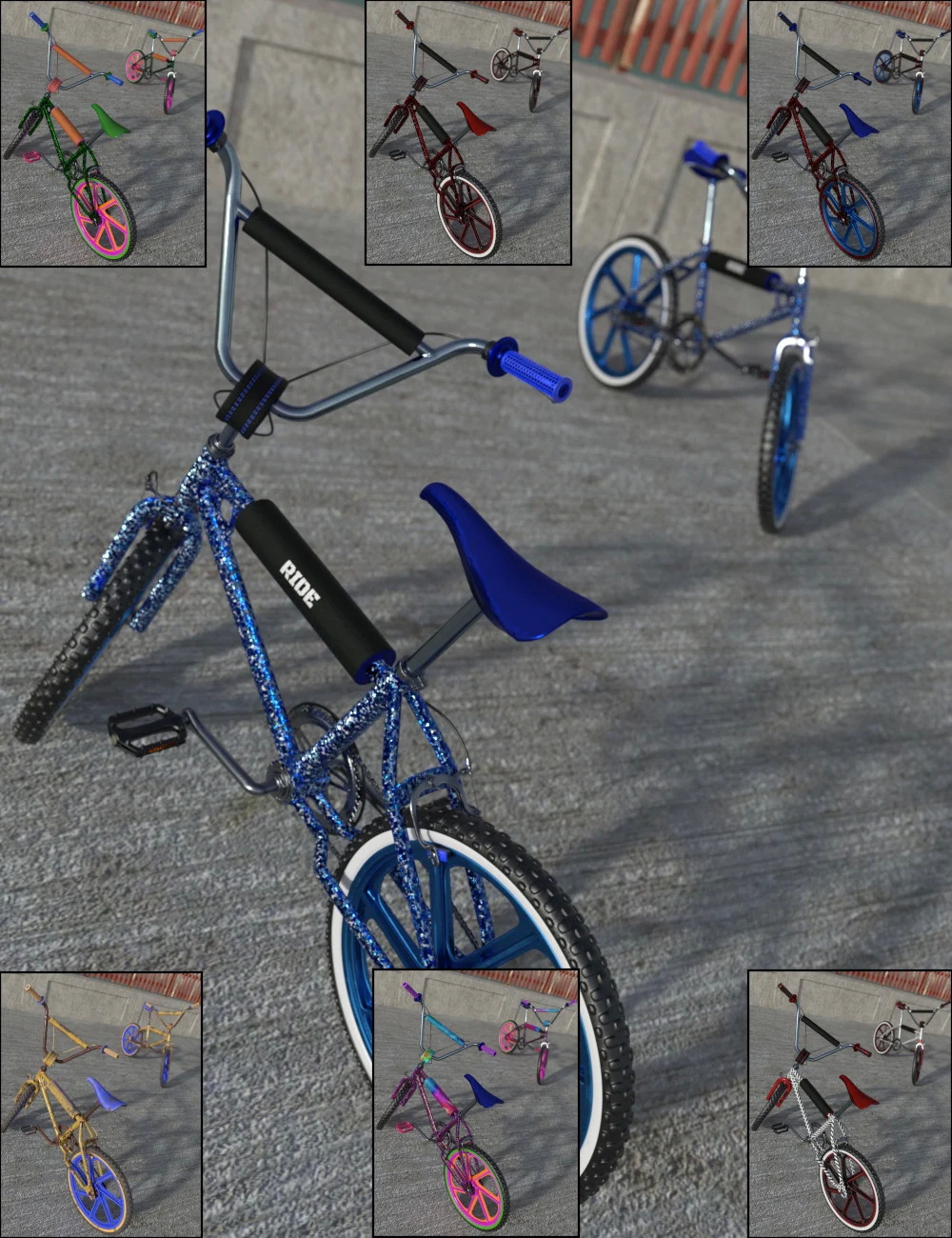 All Terrain Bike + Textures - Free Daz 3D Models