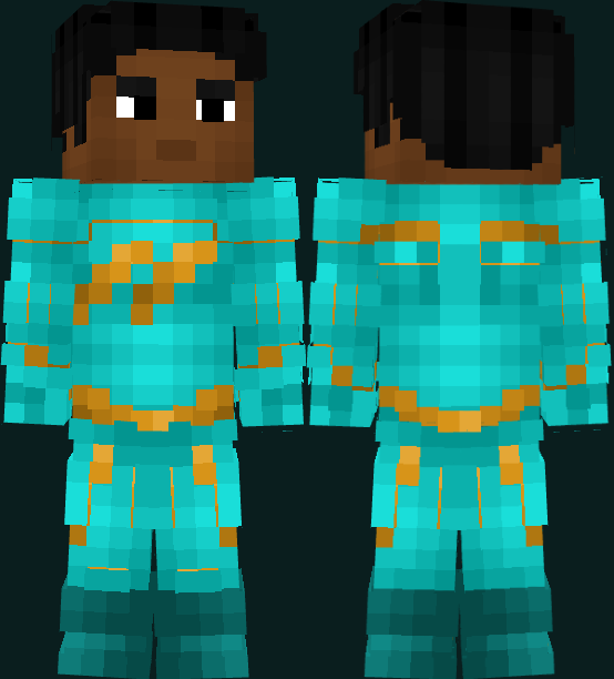 Terence Skoob | Turquoise Minecraft Skin