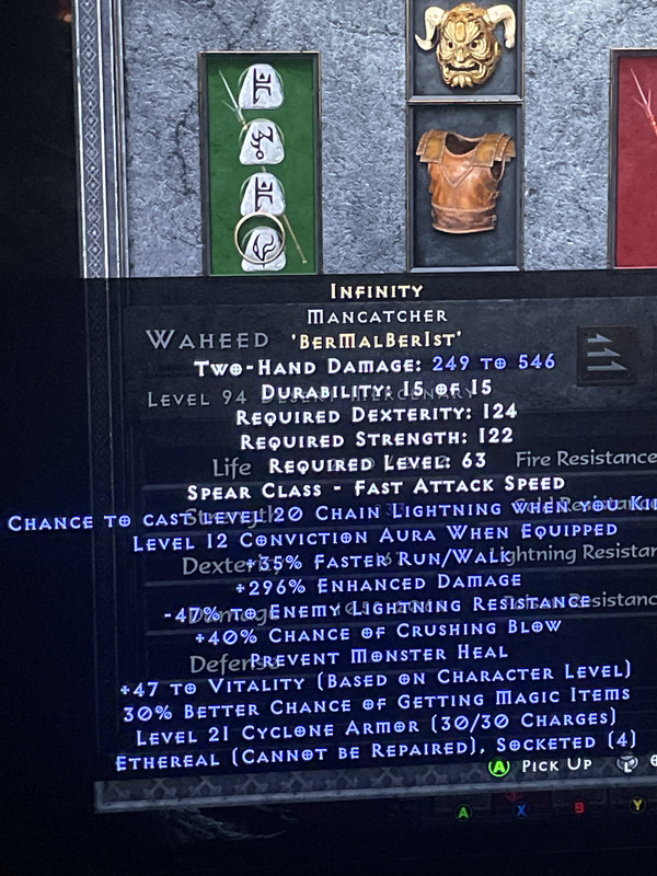 Eth Infinity Mancatcher 296 Ed - Topic - d2jsp