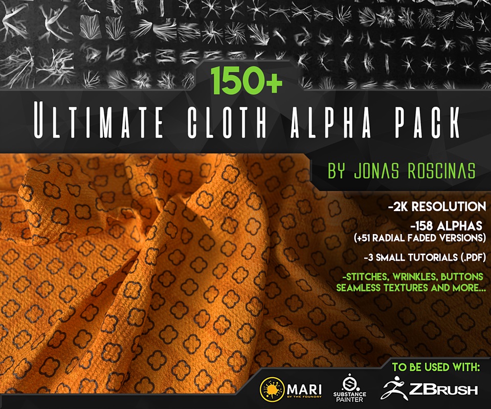 150+ Ultimate Cloth Alpha Pack 2025 - Free Daz 3D Models
