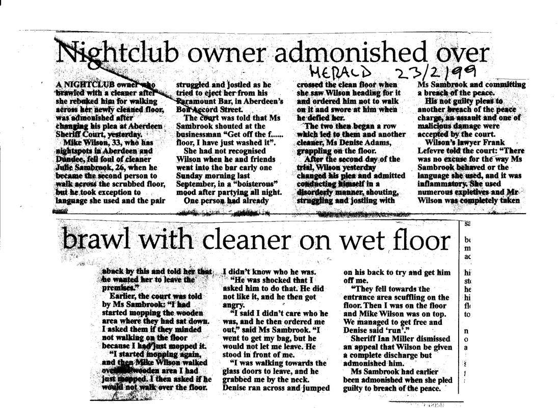 Mike Wilson Paramount Bar aberdeen assault — Postimages