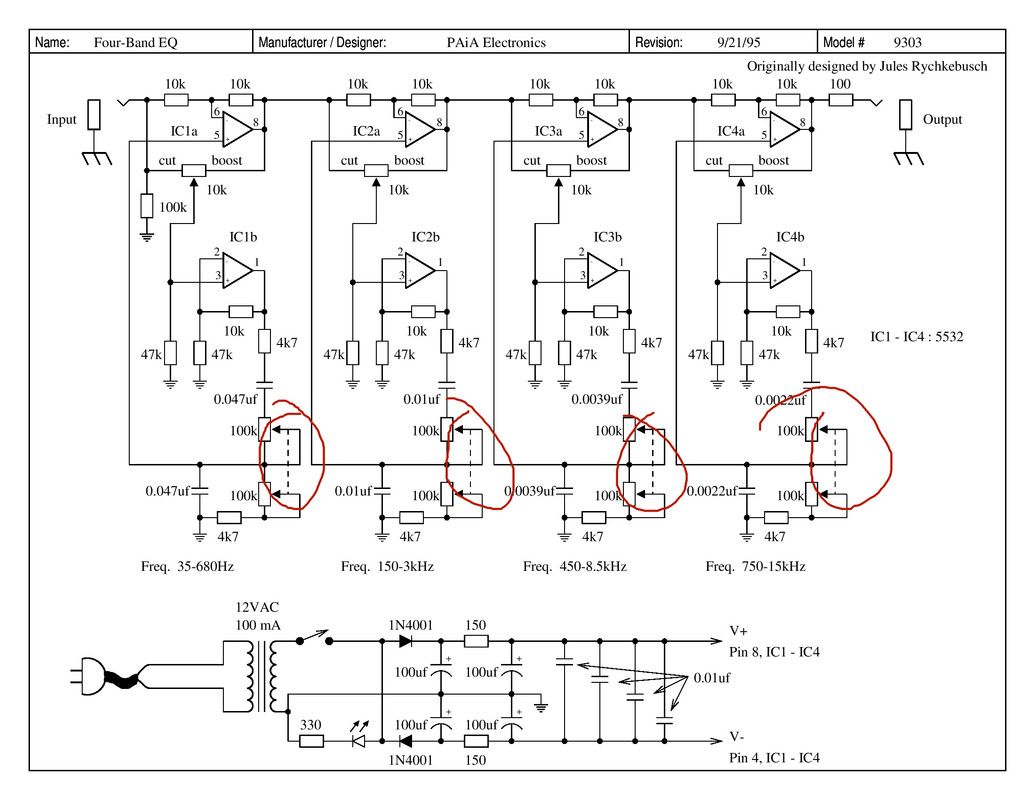 Parametric Equalizer Schematic Diagram Wiring Flow Schema