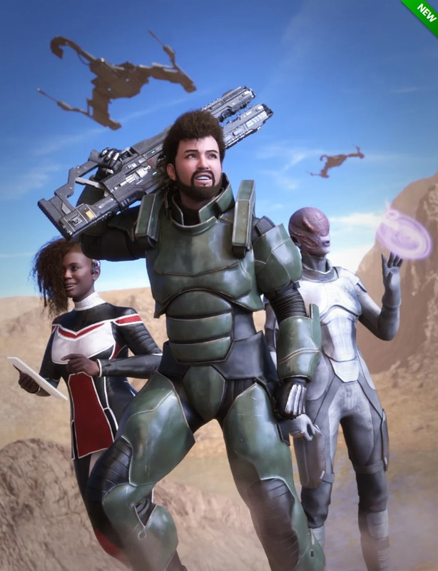 Caldwell HD And The Aliens For Genesis 9 Mega Bundle 2025 - Free Daz 3D ...