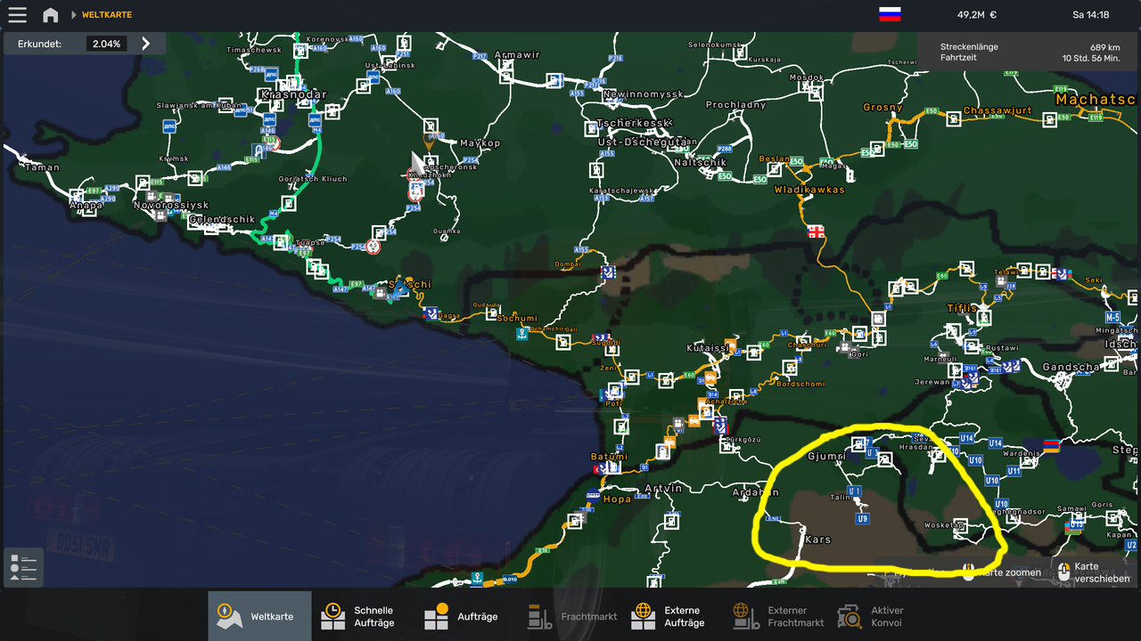 Abkhazia Map v.1.2 for ETS2 1.57 - SCS Software