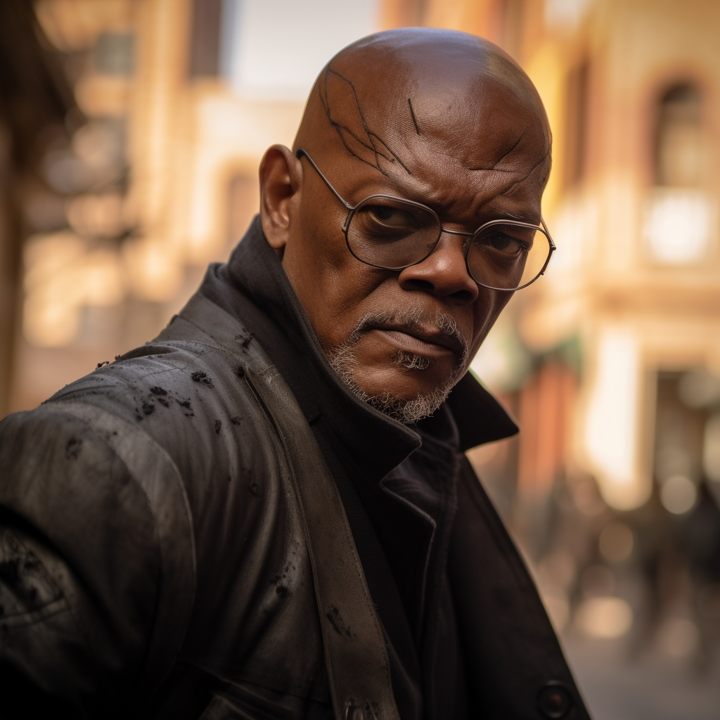 giobbito Samuel L Jackson as an old Nick Fury fighting aliens 66fa5bbd ...