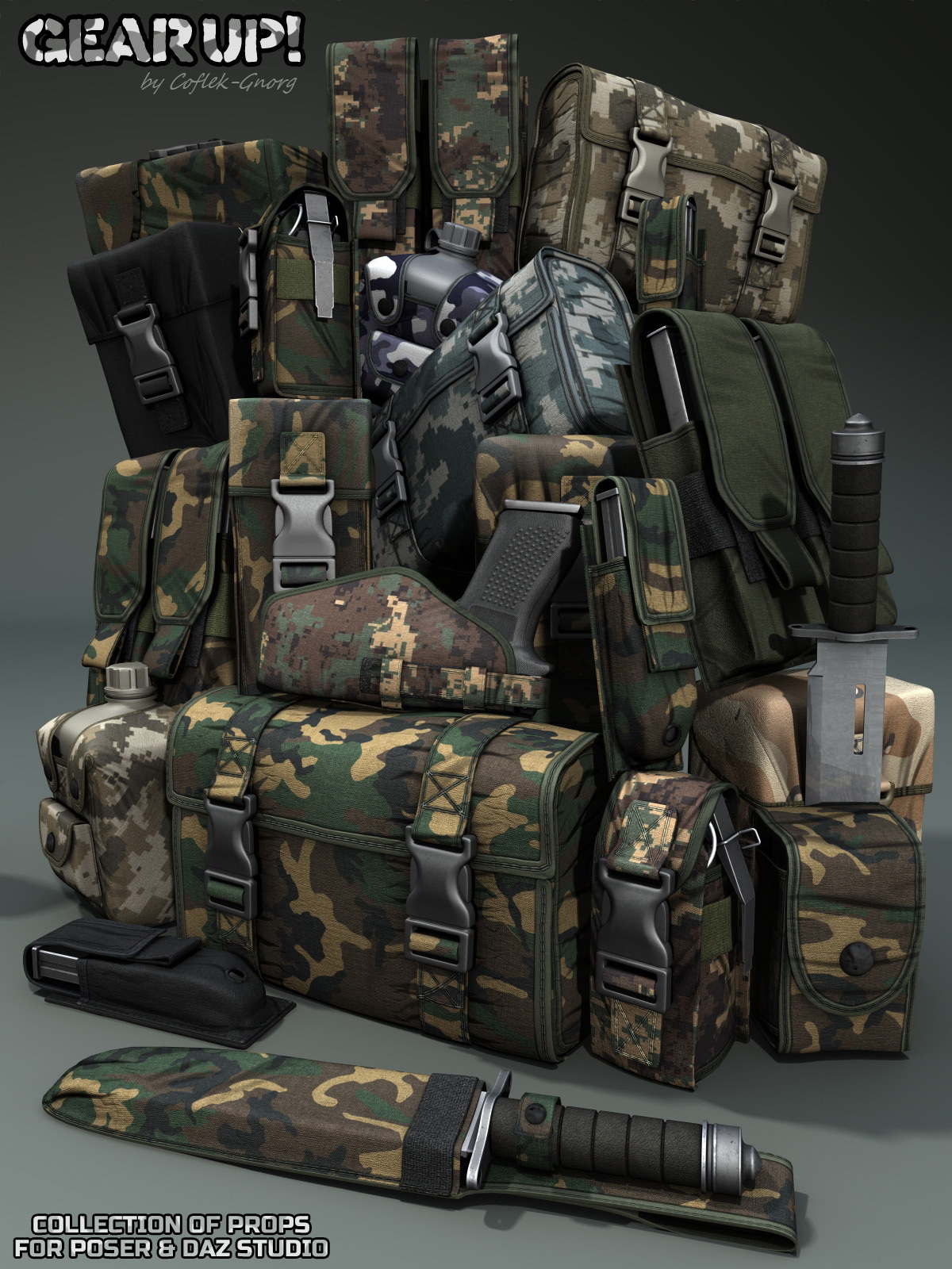 (ON THE BLOG) Gear Up - Free Daz 3D Models