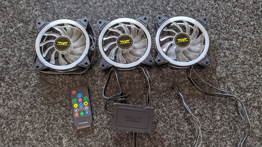 [For Sale] - Armageddon RGB 3 Fan Kit with 2 extra Fan controllers ...
