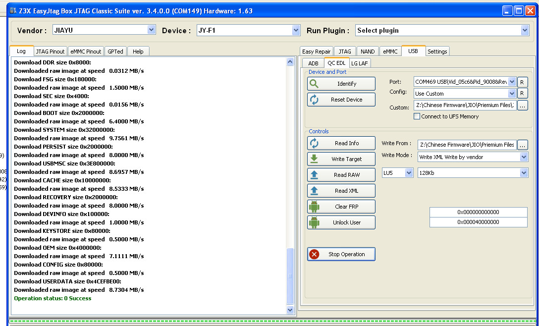 Post here succesfull operations with Qualcomm HS-USB QDLoader 9008 port ...