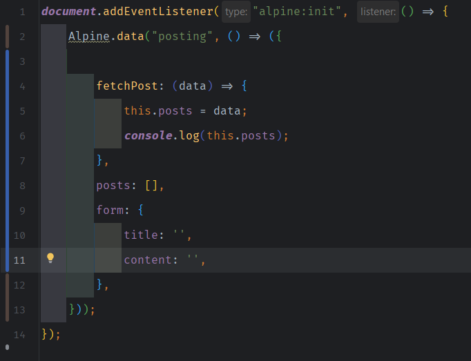 Javascript Alpinejs Pass An Array From Php To X Init Stack Overflow