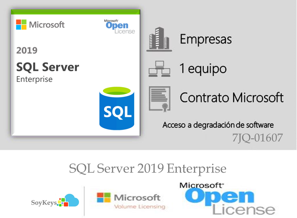 Contrato SQL Server 2019 Enterprise por Volumen