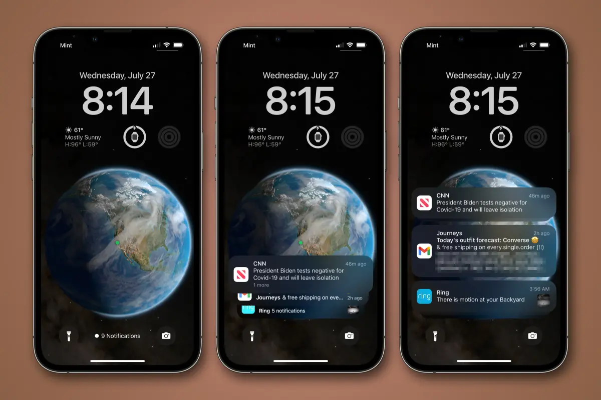 ios16 notifications lock screen — Postimages