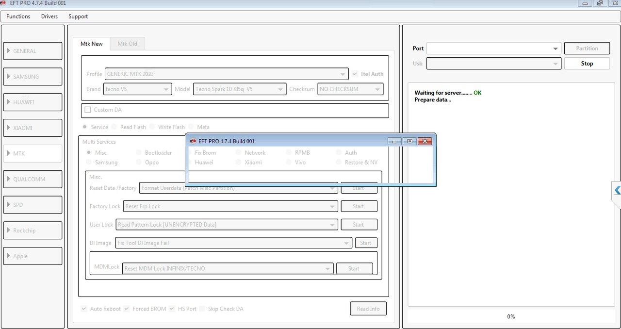 EFT Pro Dongle Update V4.7.4 released Tecno & infinix auth V2 FRP ...