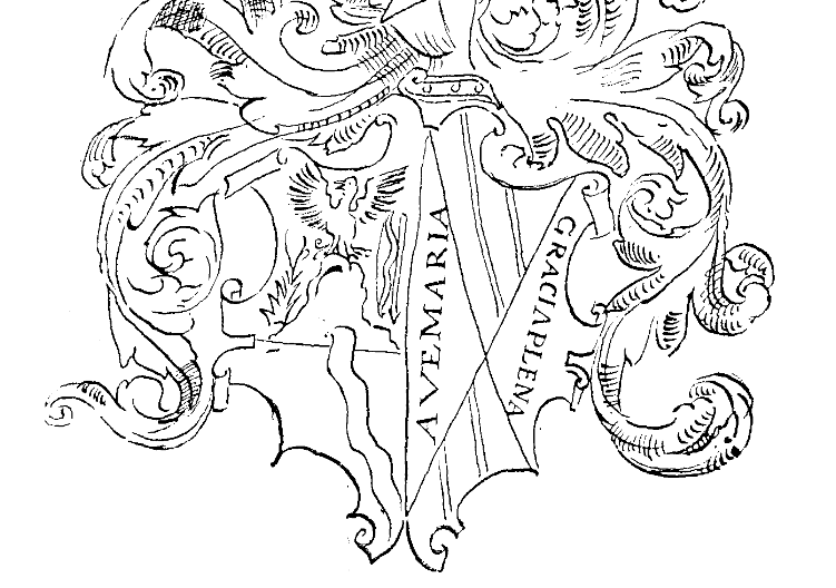 The coat of arms of Selser Mora family. It was designed and emblazoned ...