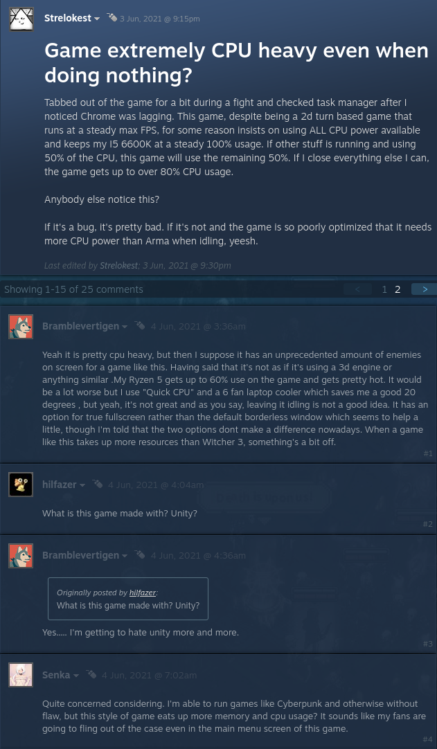 Game extremely CPU heavy even when doing nothing — Postimages