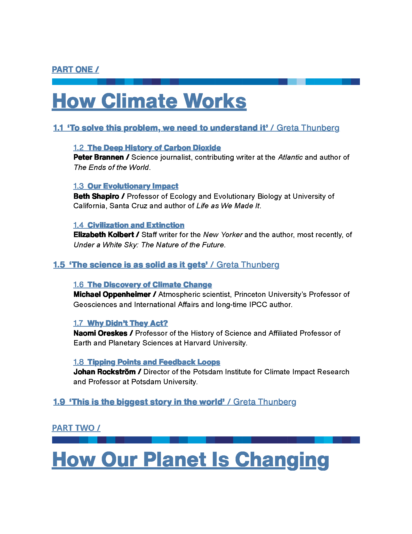 Pages de Greta Thunberg (ed ) The Climate Book The Facts and the ...