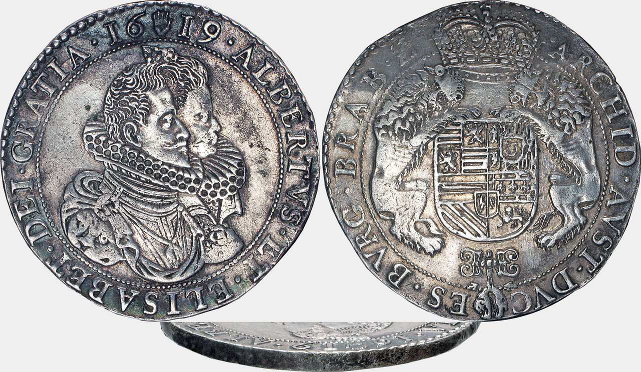 1 Ducatón Alberto e Isabel 1619 Amberes g — Postimages