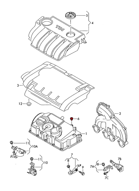6x PCS ENGINE COVER GROMMET PD100 FOR VW AUDI SKODA SEAT 03G103184C | eBay