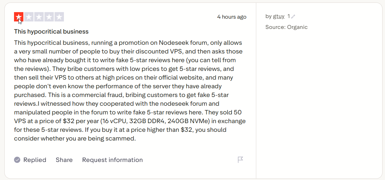 Nodeseek(HostDZire) paid for positive reviews？ - Page 2 — LowEndTalk