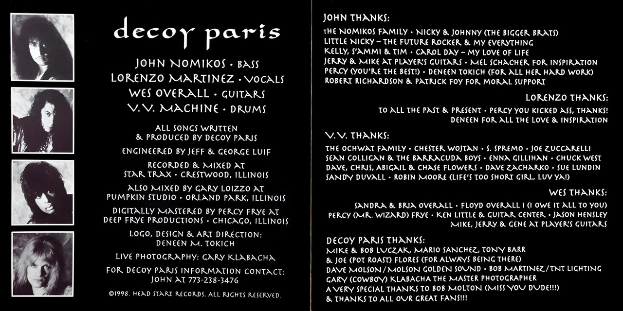 Decoy Paris (US-IL) - Decoy Paris (1998) • Heavy Metal Rarities Forum