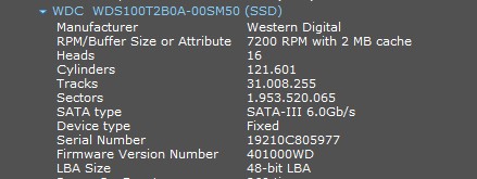 2de SSD ( 7200 RPM with 2 MB) - Opslag en back-up - GoT