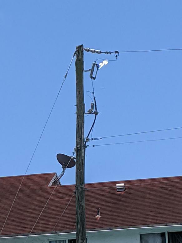 There is a pole on fire with buzzing sound | DIY Home Improvement Forum