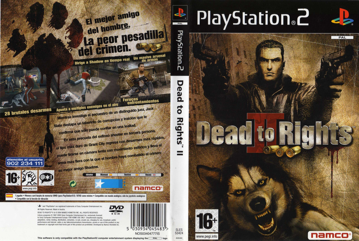 Dead To Rights 2 DVD PS2 — Postimages