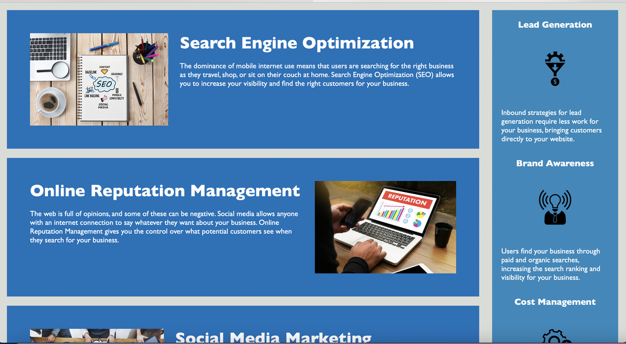 Horiseon website preview — Postimages