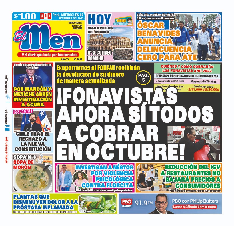 RAZONYFUERZA - Titulares del Men 5-The Real - Noticias de Chile y el mundo
