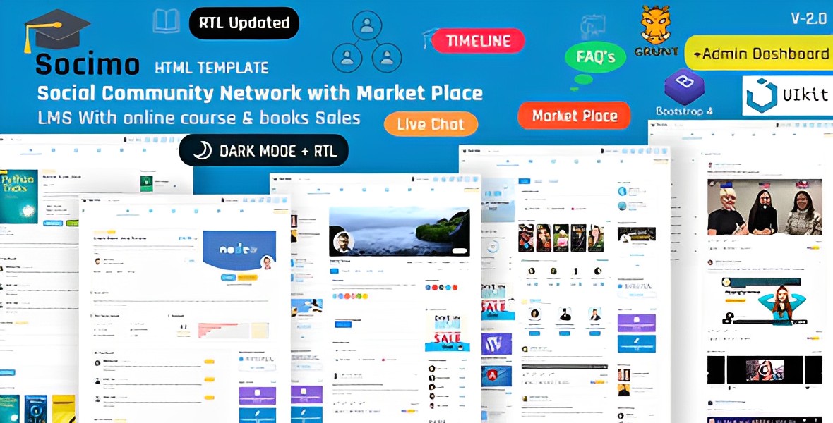 Socimo - Social Online Community Network & LMS Ecommerce Template HTML ... Socimo - Social Online Community Network & LMS Ecommerce Template HTML ...