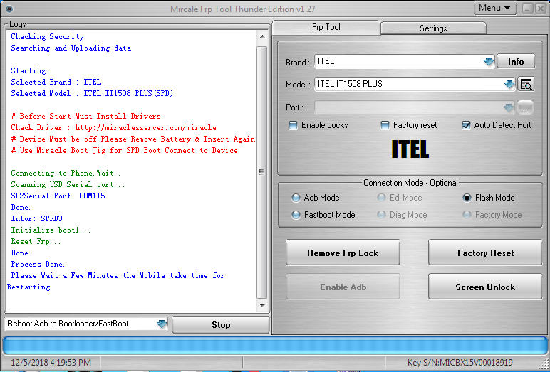 Itel it1508 plus frp remove done by Miracle FRP Tool - GSM-Forum