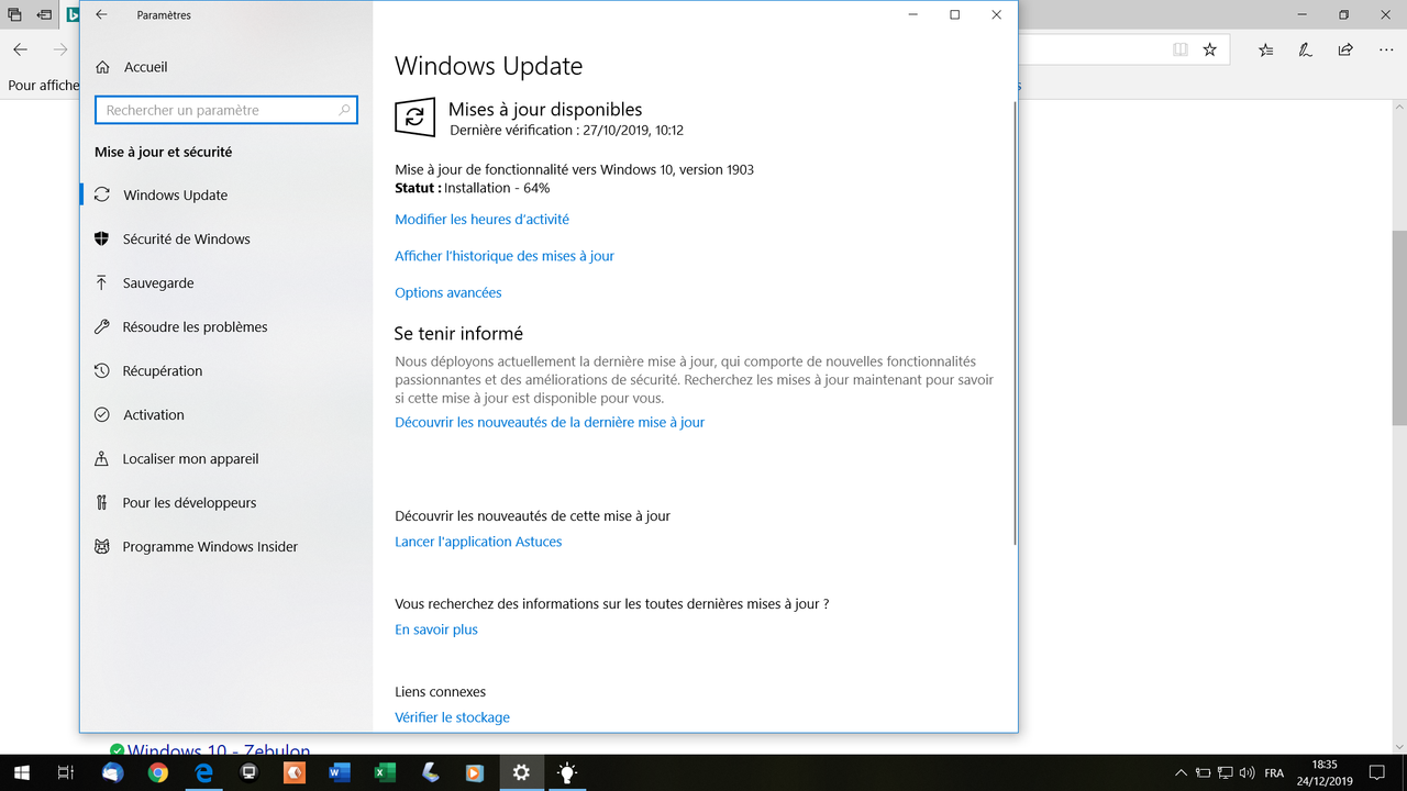 Pb mise à jour Win10 — Postimages