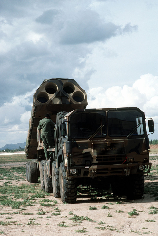 a member of the 487th tactical missile wing tmw raises the launch tubes ...