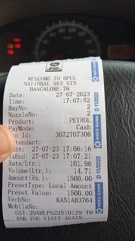 27 July 23 1500 Van number 3764 Devaraju — Postimages