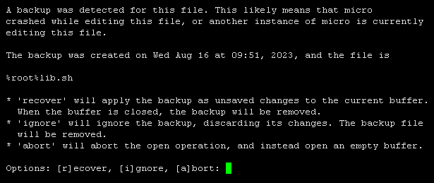 Possible Bug, When Using the "QuitAll" action · Issue #2892 · zyedidia/micro · GitHub