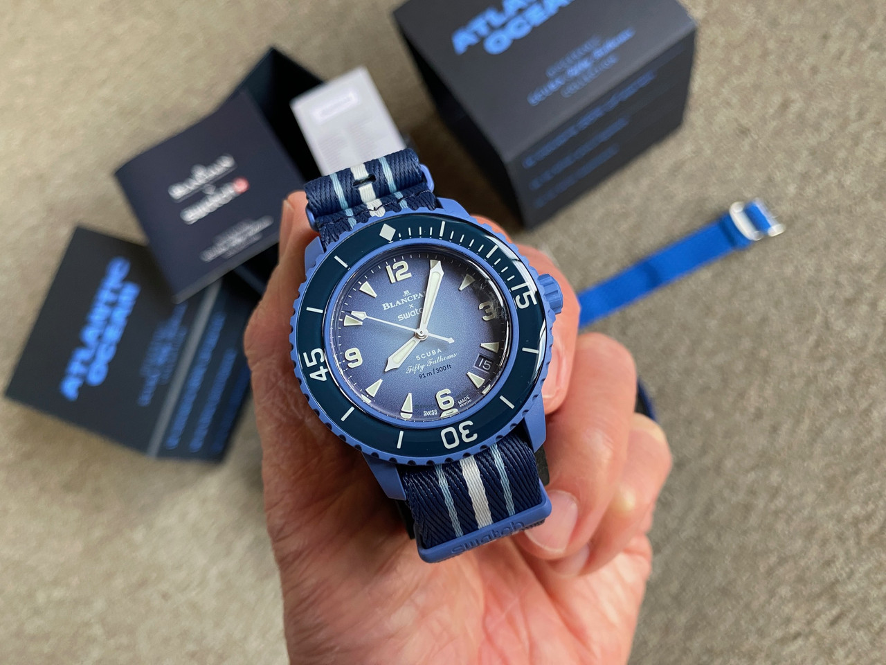 FS: Blancpain X Swatch - ATLANTIC OCEAN | WatchUSeek Watch Forums