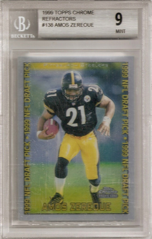 Amos Zereoue 1999 Topps Chrome Refractors 138 BGS 9 Mint a — Postimages