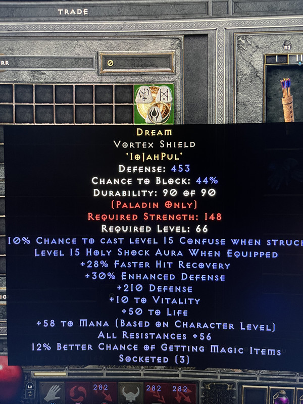 Vortex Dream Shield 55@ - Topic - d2jsp