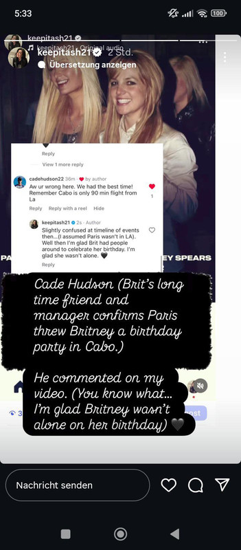 Britney Spears 2025 birthday dinner with Paris Hilton & Cade Hudson ...