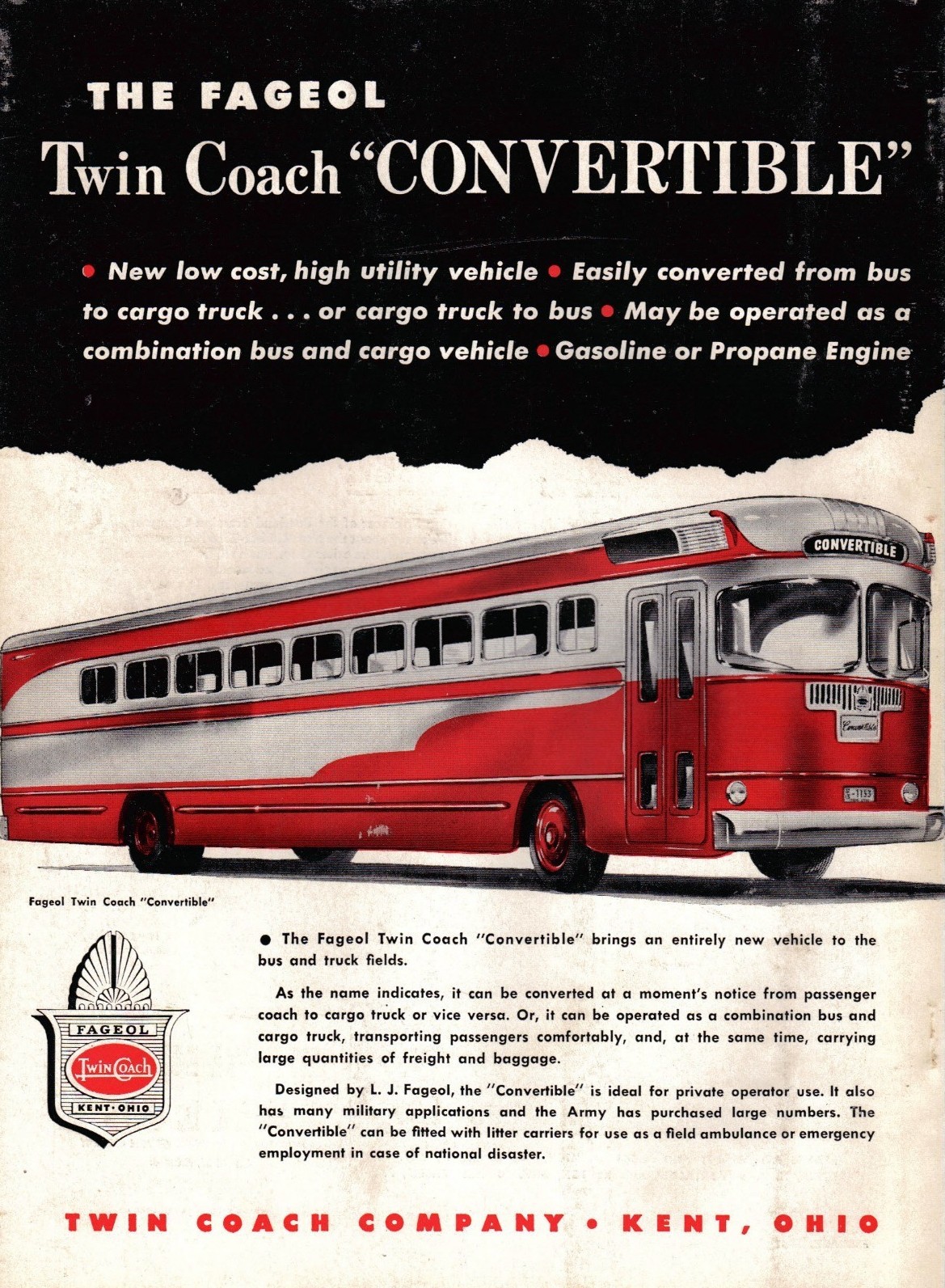 Fageol Twin Coach 51 Convertible New — Postimages
